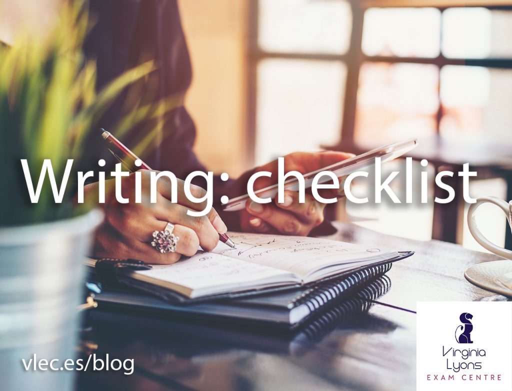 Writing: checklist » Cambridge English Virginia Lyons Exam Centre